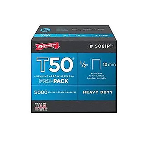 Arrow™ T50 Staples – 12mm (1/2”) Bulk Pack 5000 | Inter Build Products